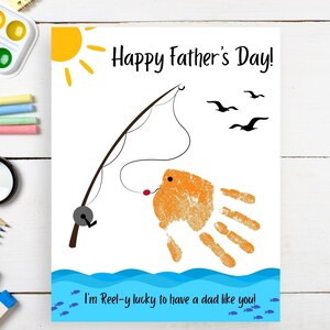 Father's Day Handprint Art, Father's Day Gift, Gift From Kids, Child ...