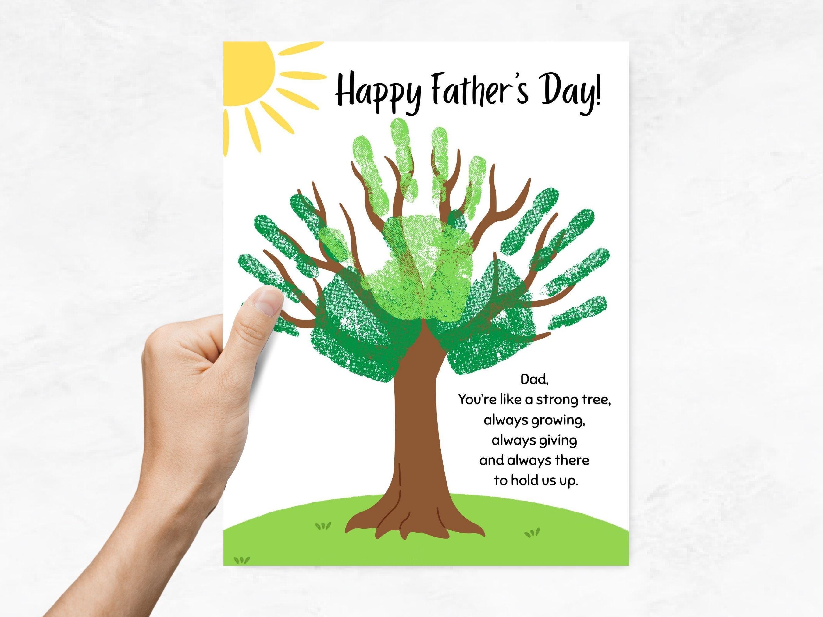 Father's Day Handprint Tree, Father's Day Gift, Gift From Kids, Child ...