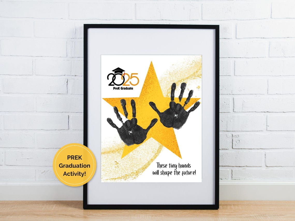 Preschool Graduation Handprint Art, Prek Graduation Handprint Activity ...