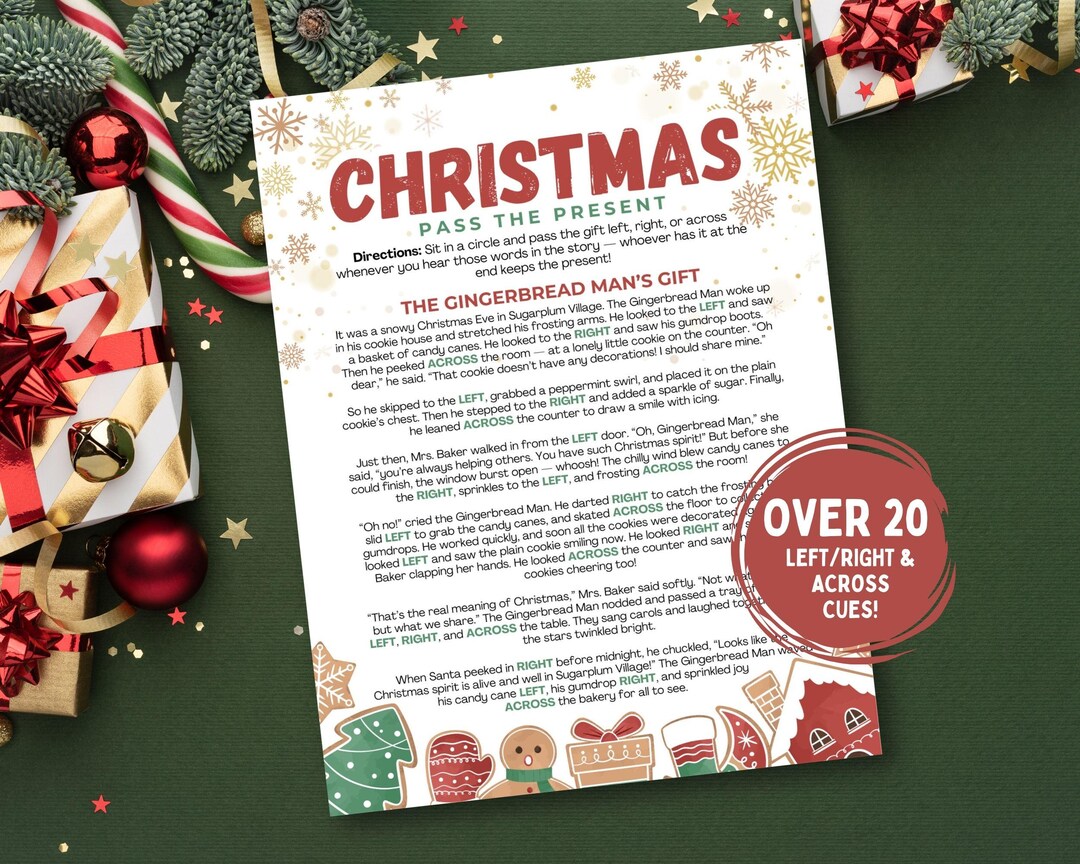 Christmas Pass the Present Game, Pass the Prize, Pass the Gift, A ...