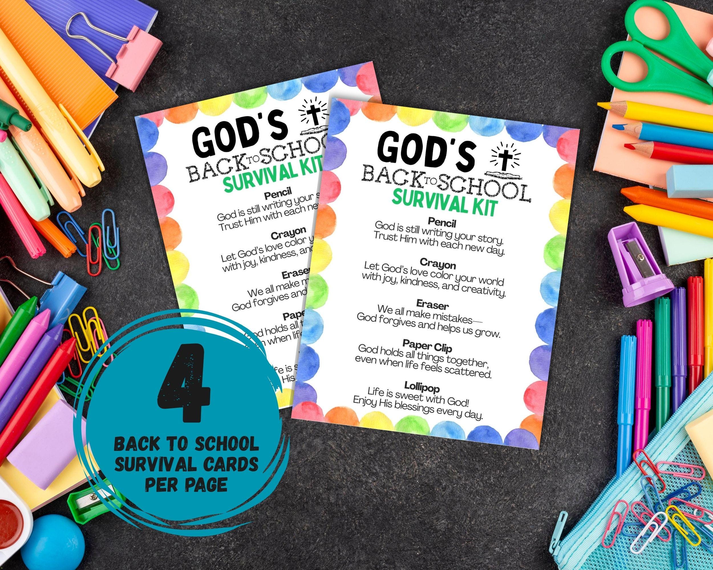 God's Back to School Survival Kit, Religious First Day of School, First ...