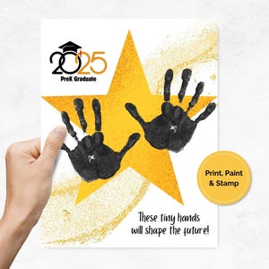 Preschool Graduation Handprint Art, Prek Graduation Handprint Activity ...