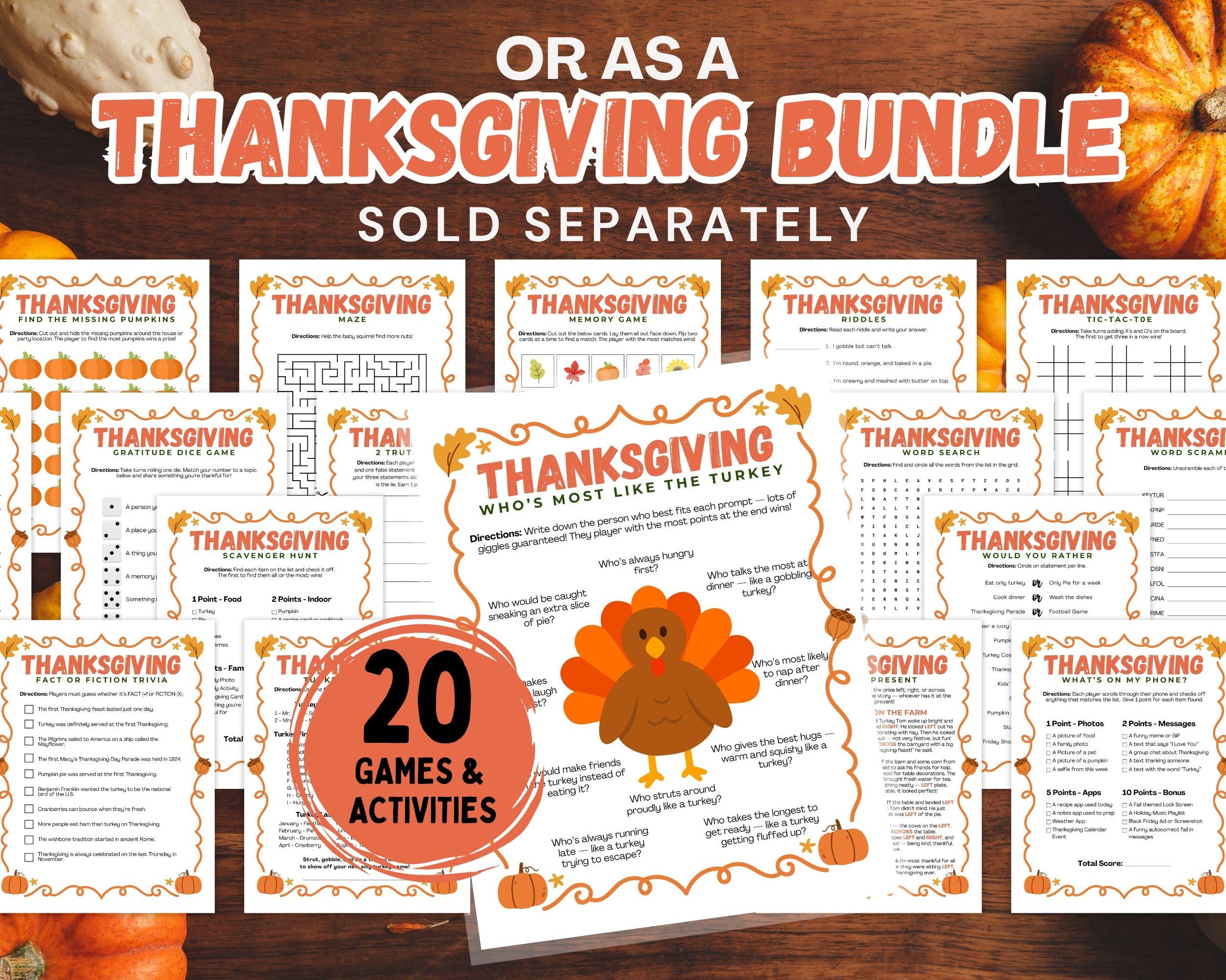 Thanksgiving Pass the Present Game, Fall Pass the Prize, Pass the Gift ...