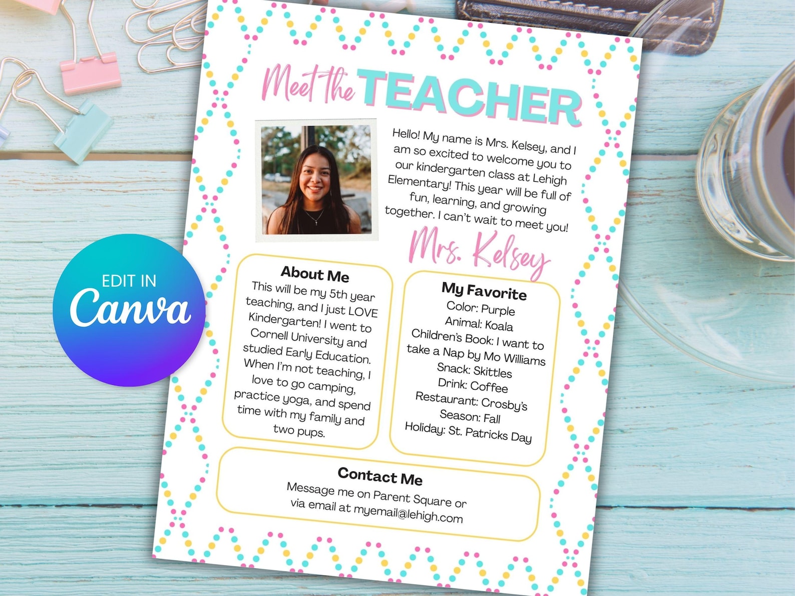 Meet the Teacher Classroom Template, Back to School Welcome Letter ...