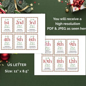 12 Days of Christmas Kindness Cards | Printable Kindness Activity for ...