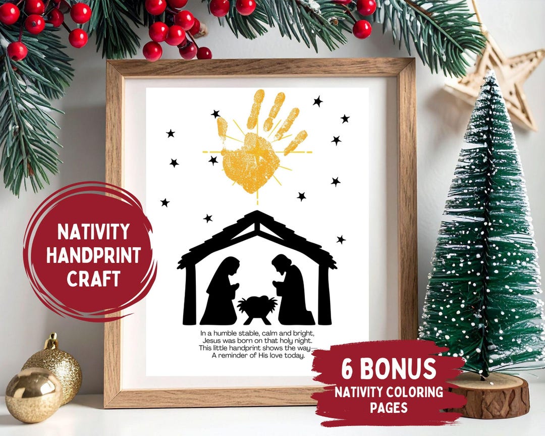 Nativity Handprint Craft for Kids, Christian Christmas Activity ...
