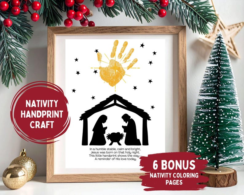 Nativity Handprint Craft for Kids, Christian Christmas Activity ...