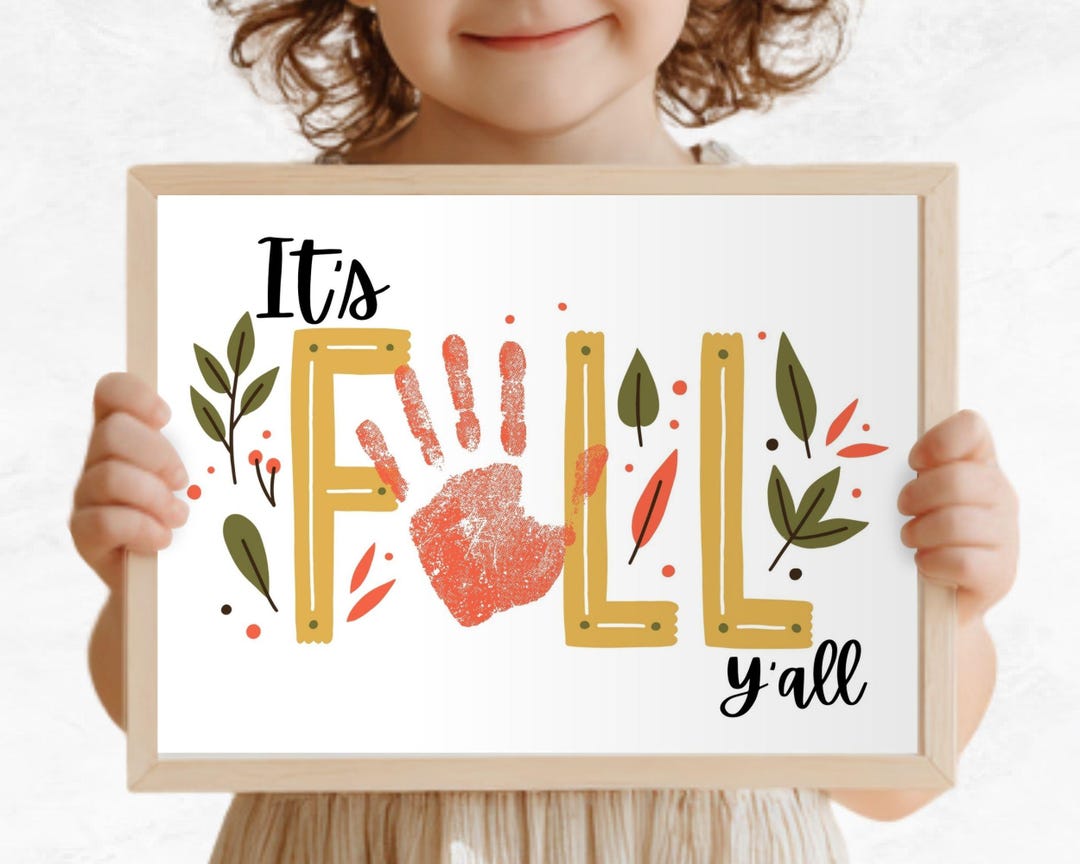 It's Fall Y'all Handprint Craft, Preschool Handprint Keepsake, DIY Fall ...
