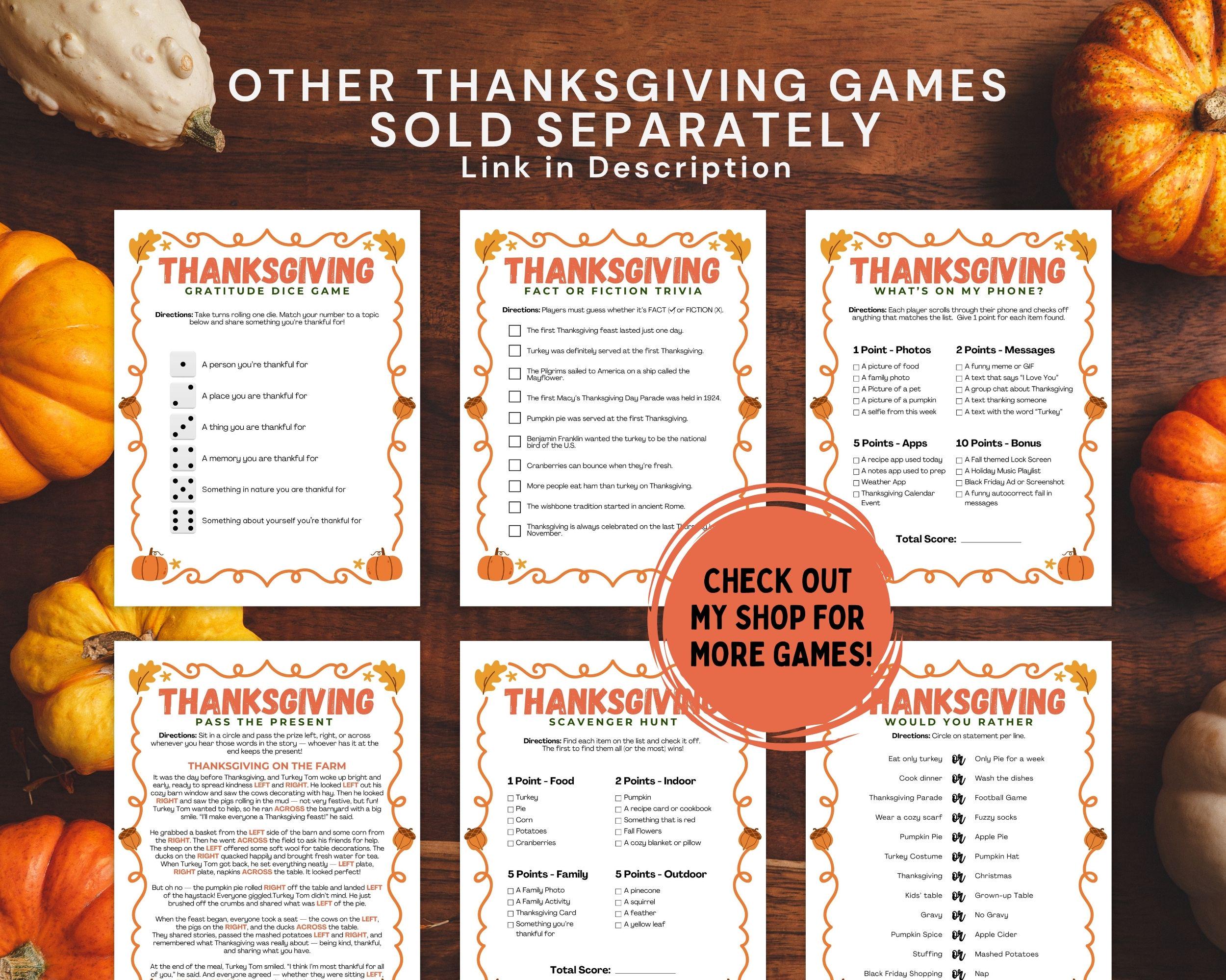 Turkey Name Game | Funny Thanksgiving Game | Printable Fall Family ...