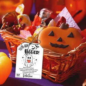 Boo Basket Gift Tag, You've Been Booed Halloween Tag, Printable Boo ...