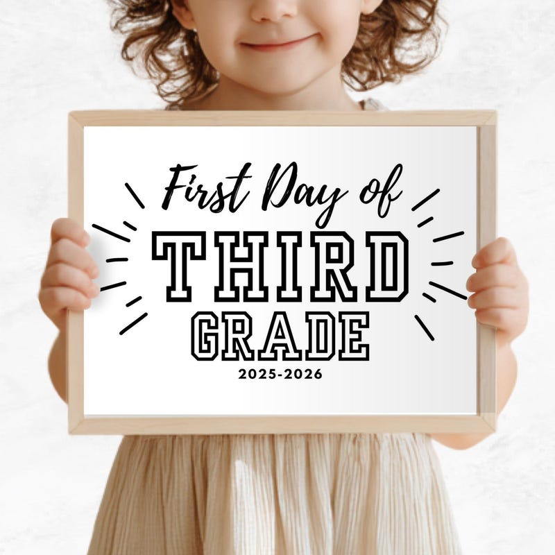 3rd Grade Sign - Etsy