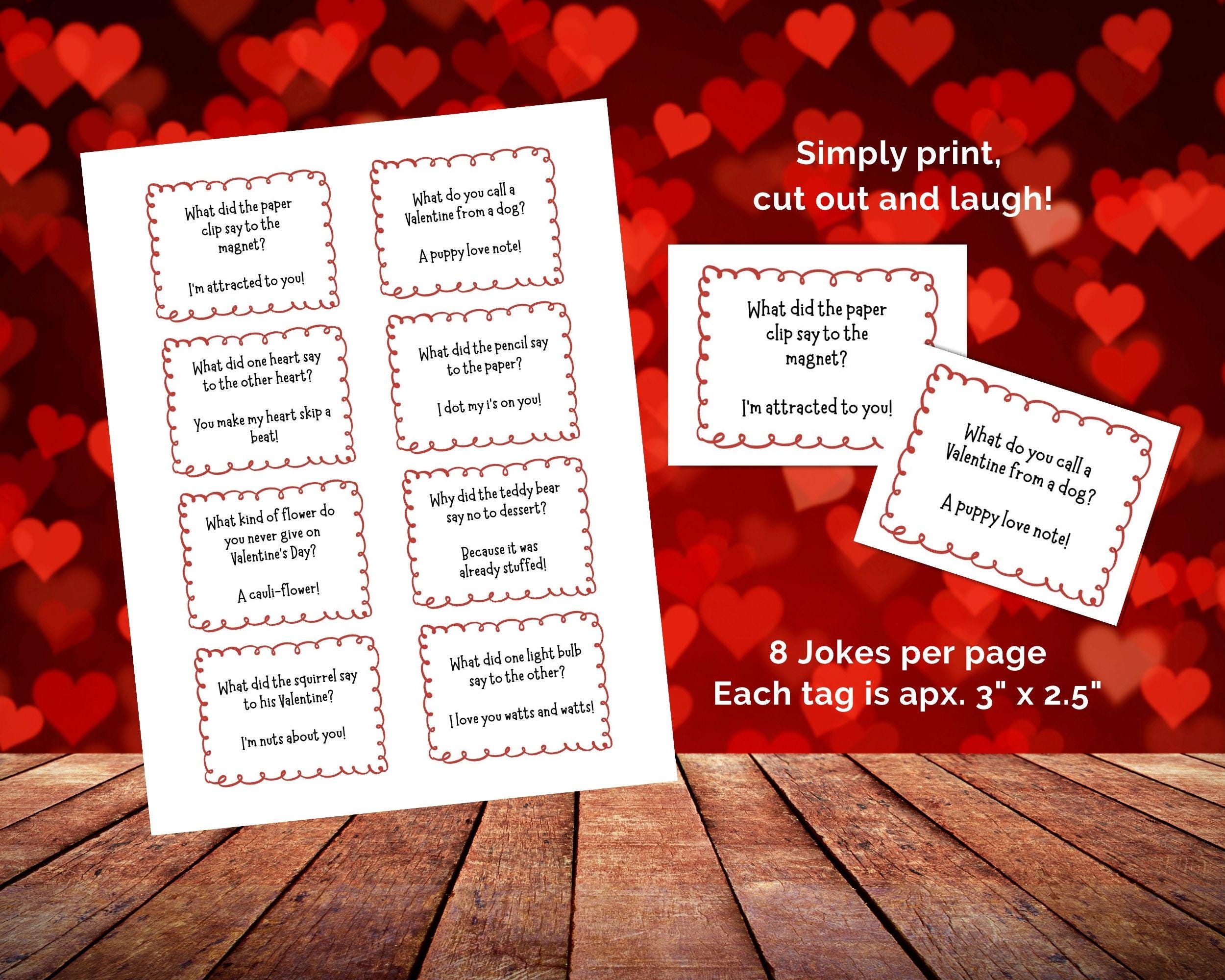 Valentine's Day Joke Cards | Printable Lunchbox Riddles for Kids & Teen ...