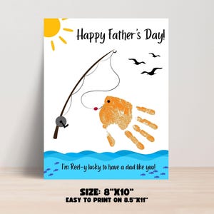 Father's Day Handprint Art, Father's Day Gift, Gift From Kids, Child ...