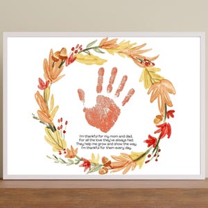 Thanksgiving Handprint Craft, DIY Fall Activity, Autumn Wreath ...