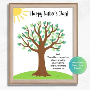 Father's Day Handprint Tree, Father's Day Gift, Gift From Kids, Child ...
