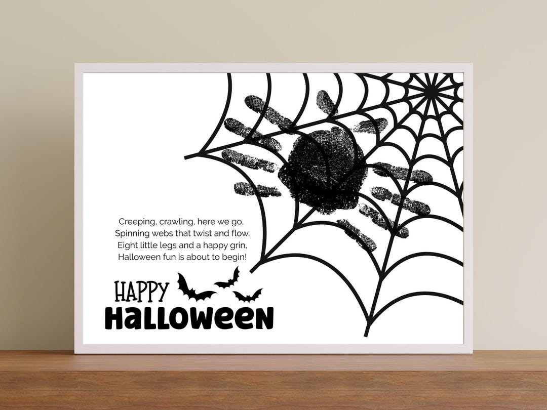 Halloween Spider Handprint Art, Handprint Craft for Halloween ...