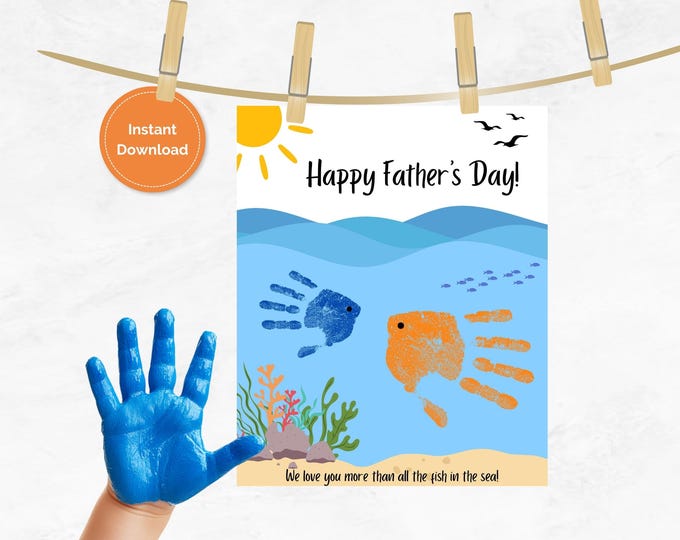 Grandpa/papa Handprint Tree Art, Father's Day Gift, Gift From Grandkids ...