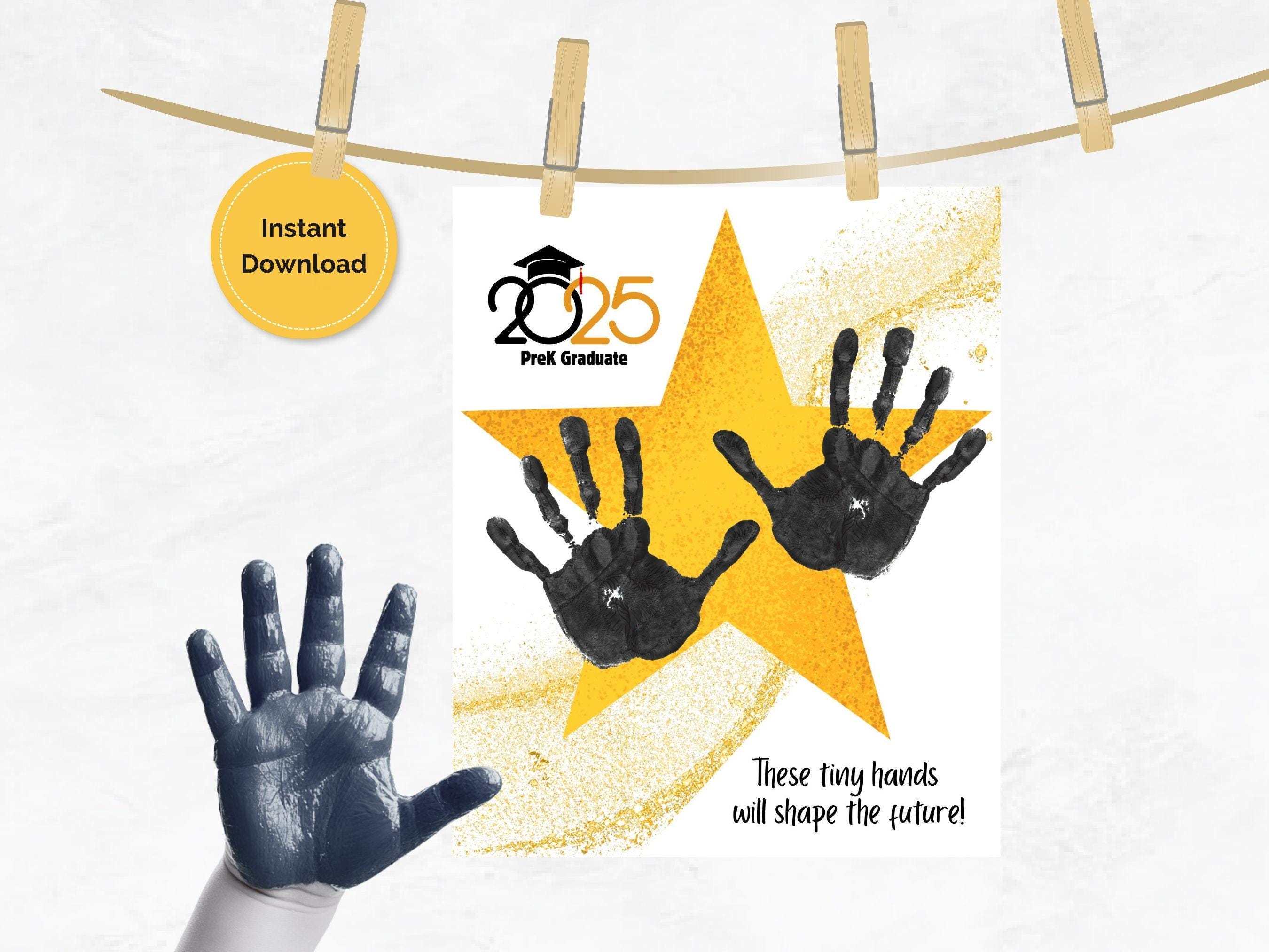 Preschool Graduation Handprint Art, Prek Graduation Handprint Activity ...