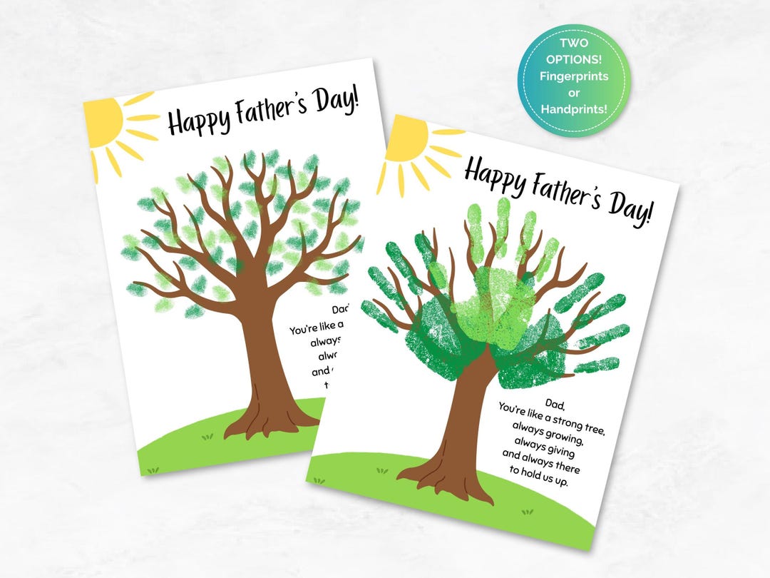 Father's Day Handprint Tree, Father's Day Gift, Gift From Kids, Child ...