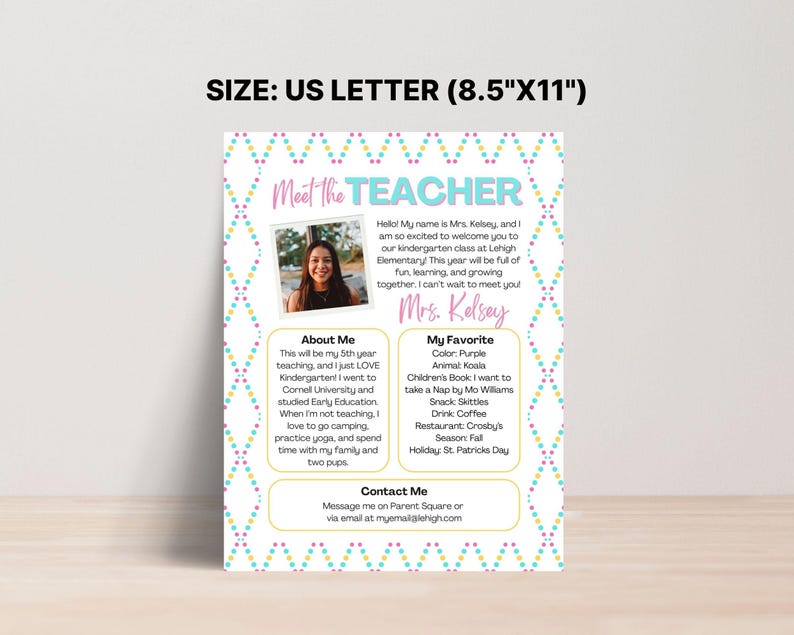 Meet the Teacher Classroom Template, Back to School Welcome Letter ...