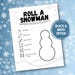 Roll a Snowman Activity | Snowman Dice Game | Snowman Drawing Game for ...
