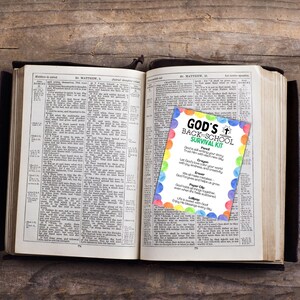 God's Back to School Survival Kit, Religious First Day of School, First ...