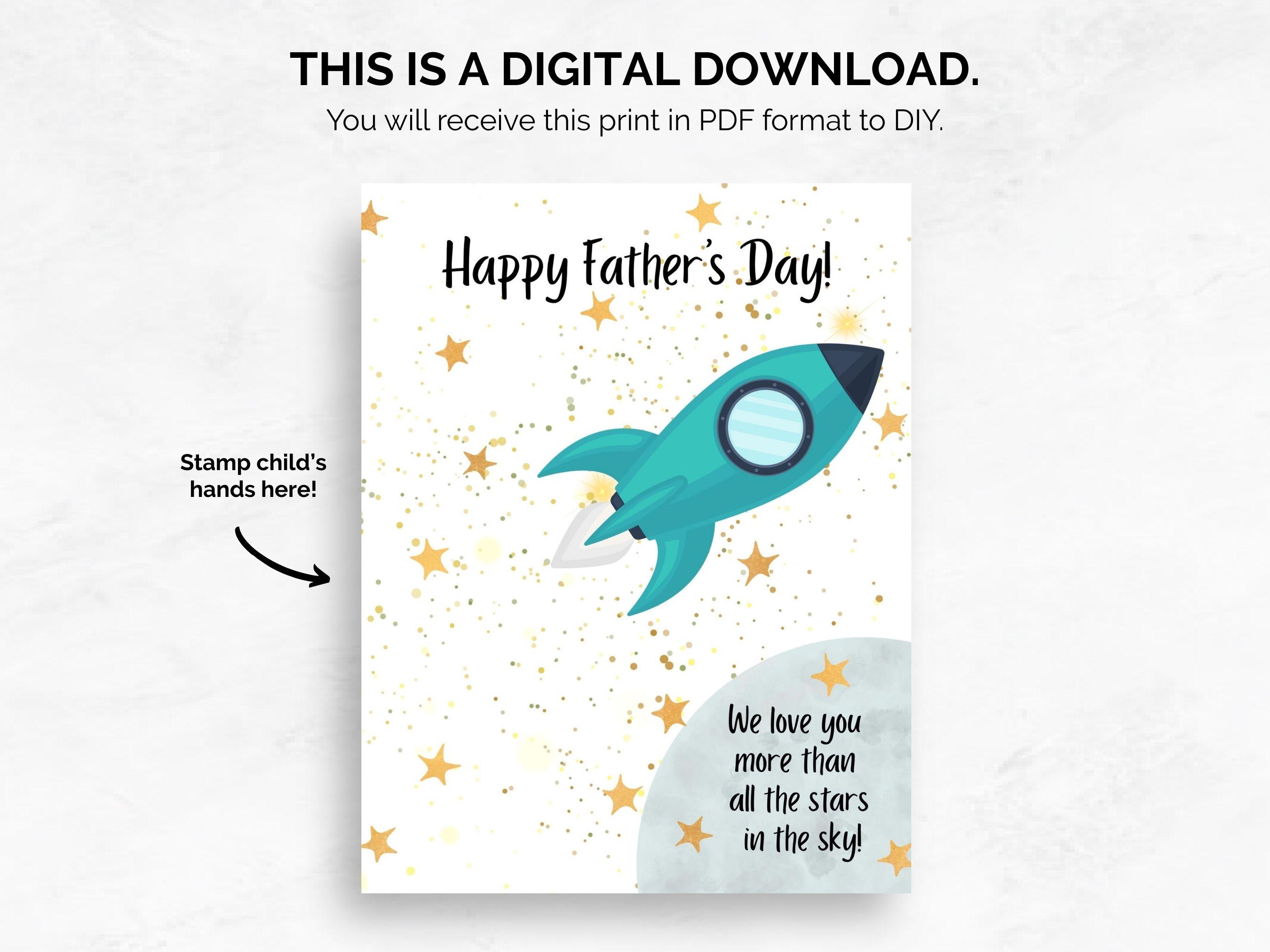 Father's Day Handprint Art, Father's Day Gift, Gift From Kids, Child ...