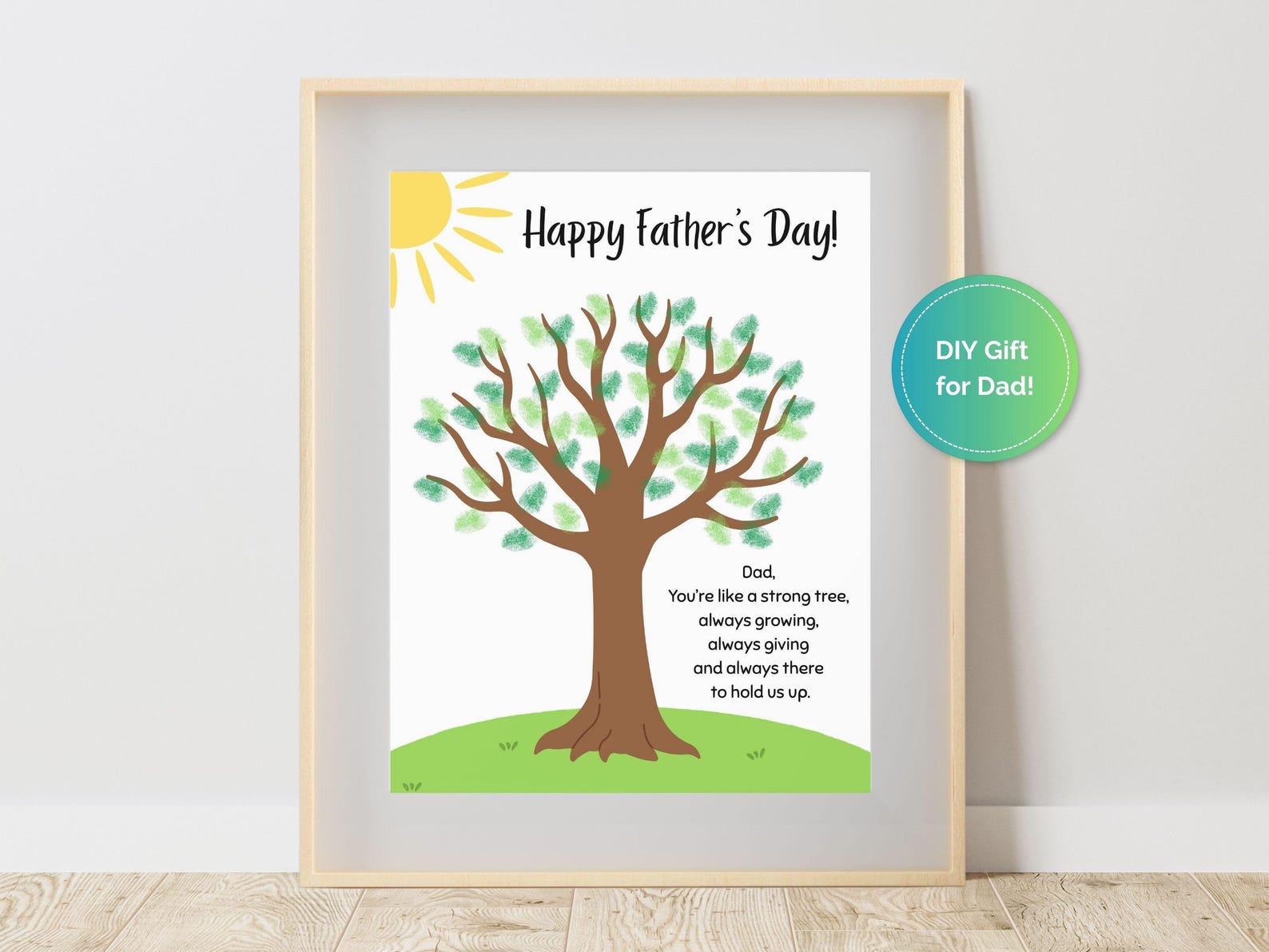 Father's Day Handprint Tree, Father's Day Gift, Gift From Kids, Child ...