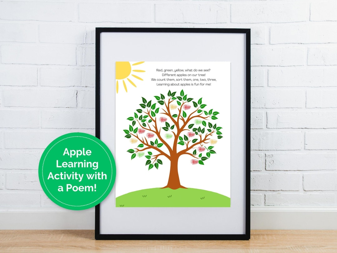 Fall Apple Tree Craft, Fall Preschool Activity, Printable Fall Craft ...