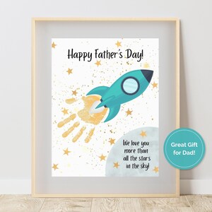 Father's Day Handprint Art, Father's Day DIY Gift From Kids, Printable ...
