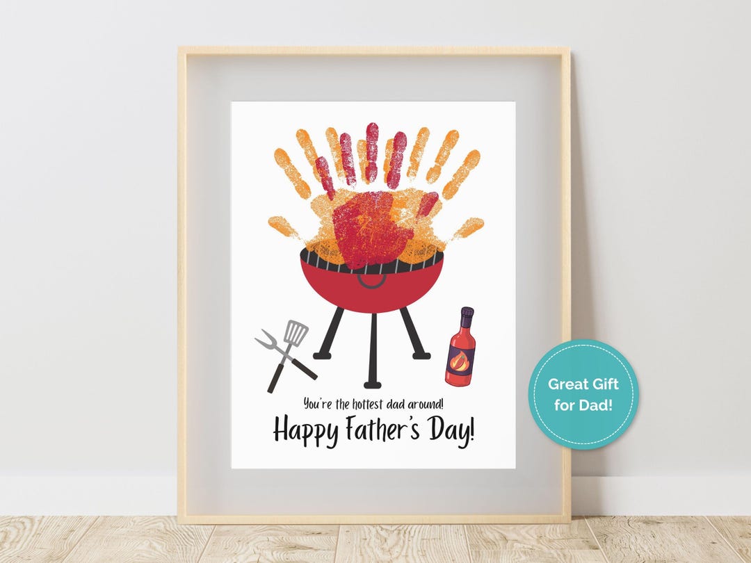 Father's Day Handprint Art, Funny Father's Day Gift, Child DIY ...
