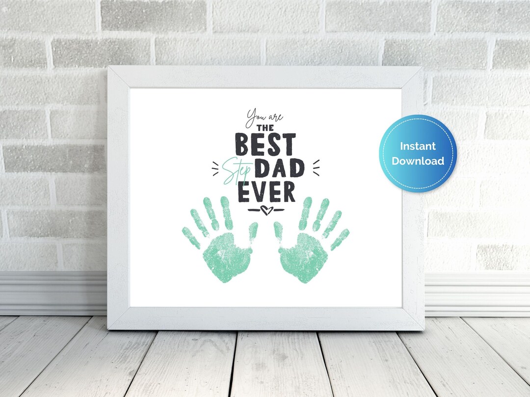 Step Dad Handprint Gift, Step Dad Birthday Gift, Father's Day Gift ...
