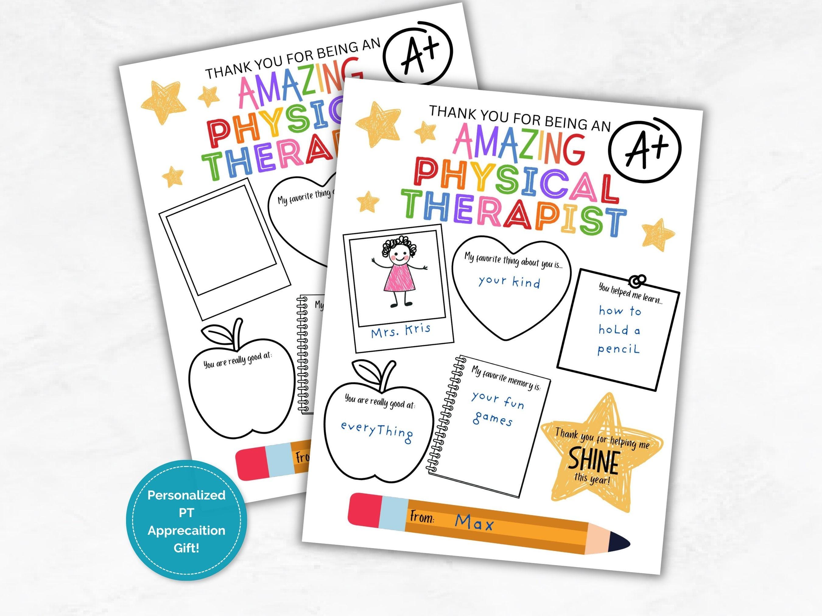 Physical Therapist Thank You, Thank You PT Card, Staff Appreciation ...