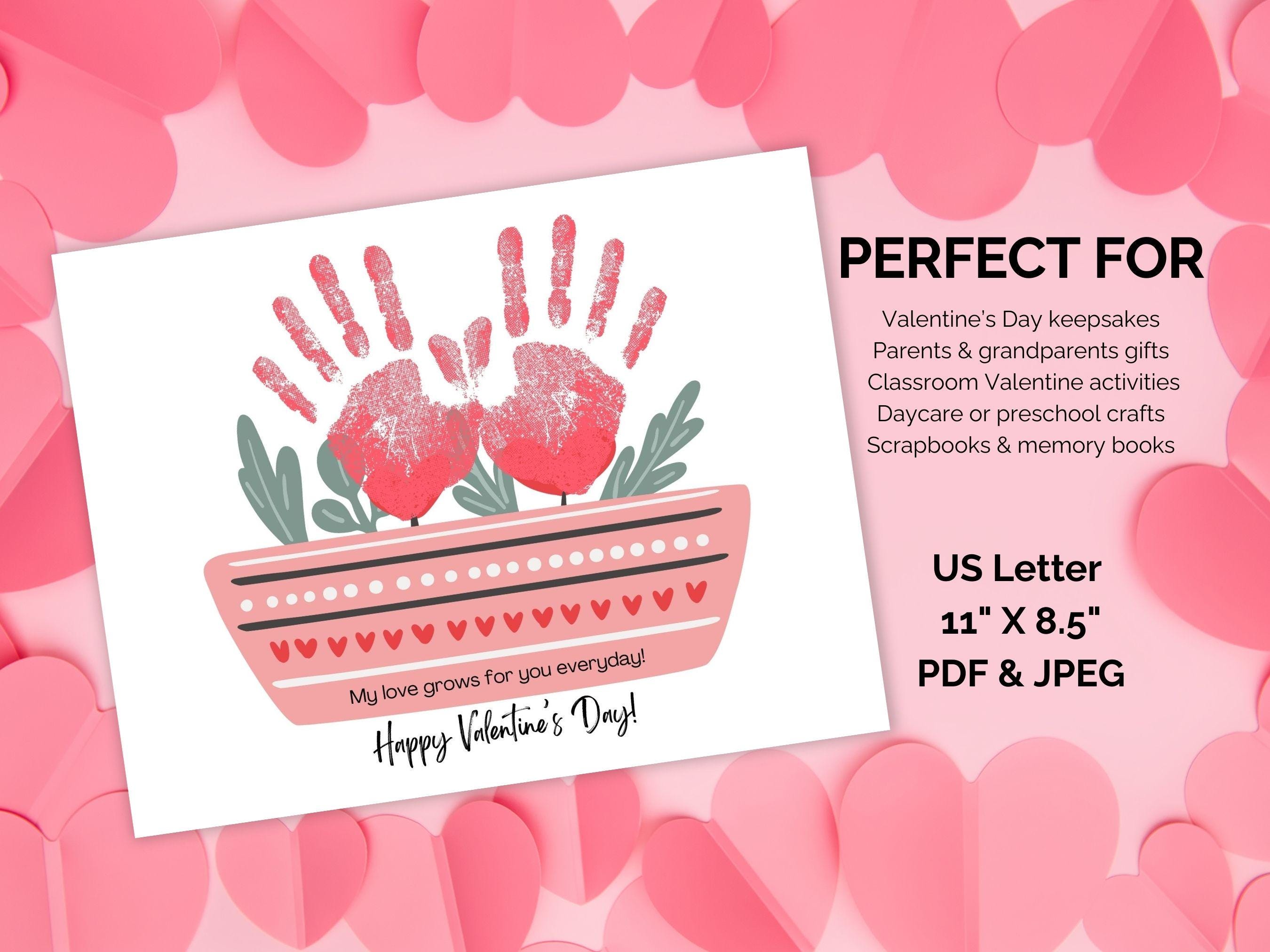 Flower Pot Handprint Art Printable, Handprint Craft for Baby Toddler ...