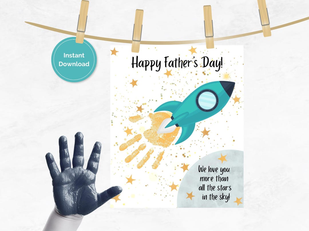 Father's Day Handprint Art, Father's Day Gift, Gift From Kids, Child ...