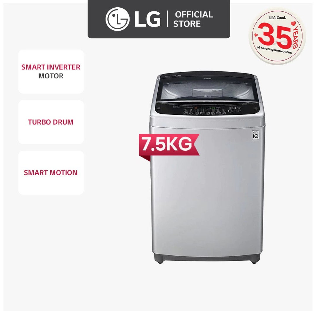 LG Washing Machine Top Load Smart Inverter 7.5kg Wash Capacity - Etsy