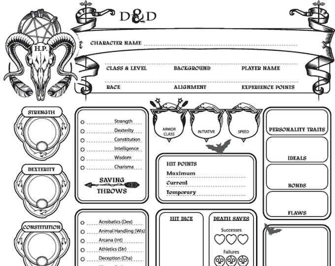 Editable Druid Character Sheet for Dnd 5e Forest Design - Etsy Canada