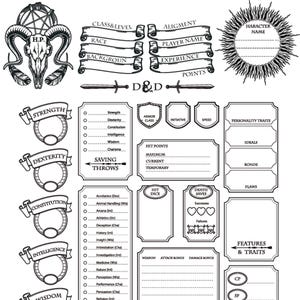 Dnd Character Sheet, Printable 5e RPG Sheets, Instant Download - Etsy