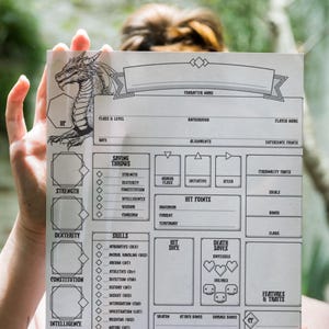 D&D 5e Universal Character Sheet PDF – Printable Digital Download for ...