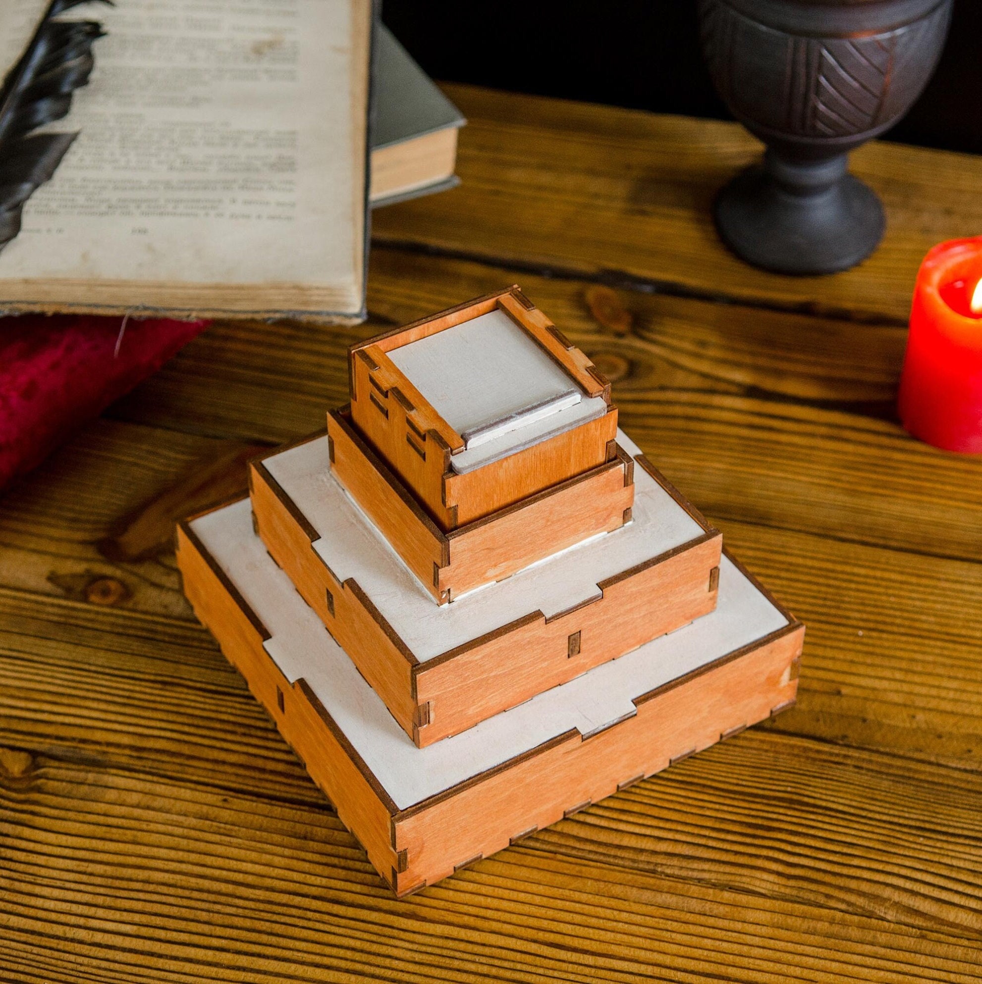 Stepped Pyramid Dnd Dice Box Ancient Aztec-inspired RPG Dice Storage ...