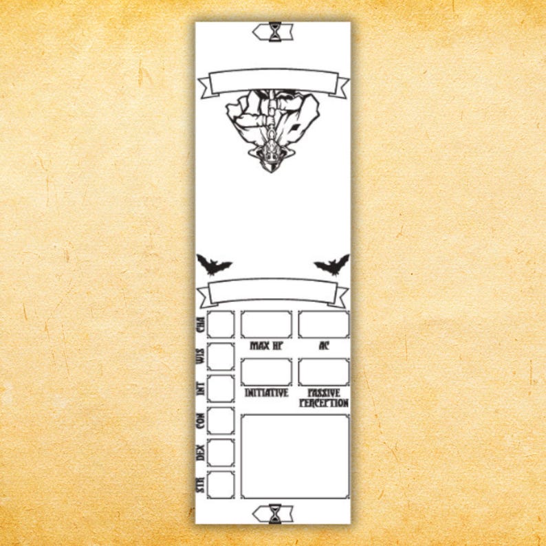 Dnd Initiative Tracker, DM Tool, Printable PDF, Fits US Letter (8.5 X ...