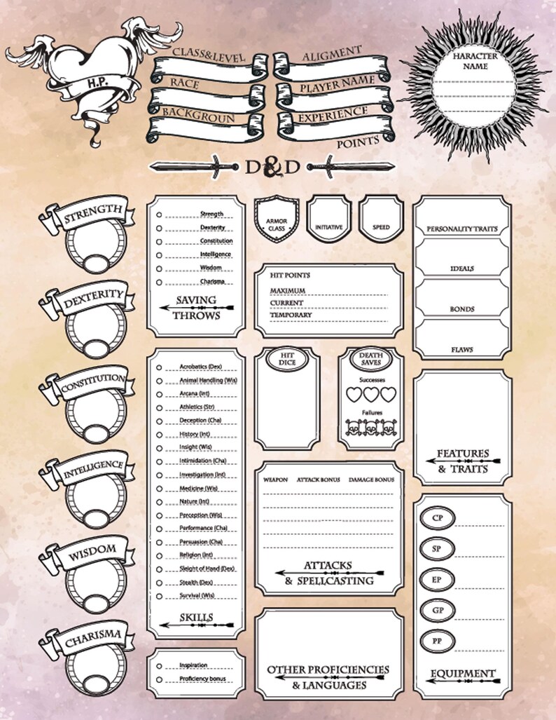 D&D 5e Character Sheet: Ultimate Adventure Companion for Barbarians ...