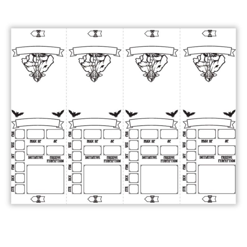 Printable Initiative Tracker Dnd PDF | Letter Size Sheet - Etsy