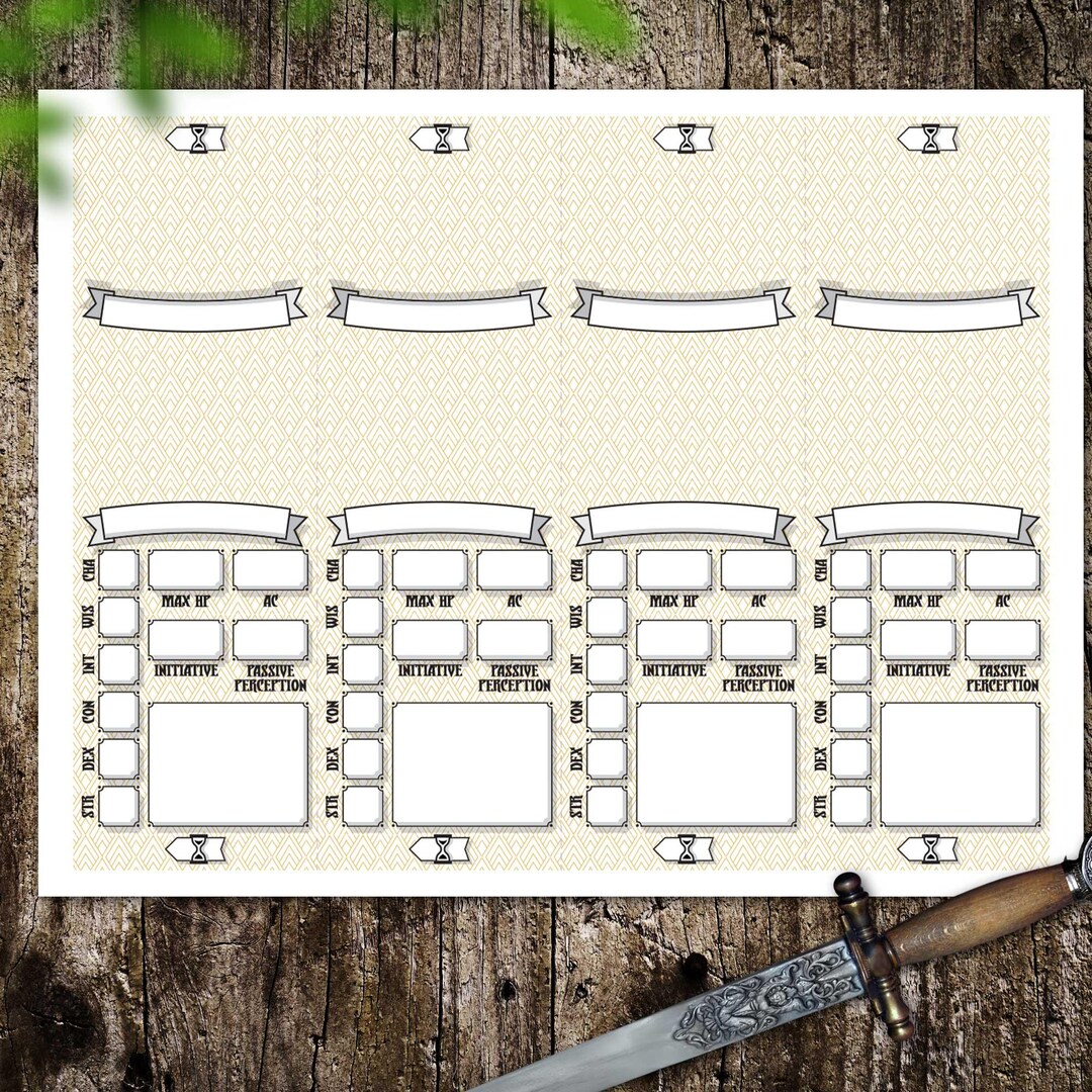 Dnd 5e Initiative Tracker: Streamline Your Battles Printable PDF - Etsy