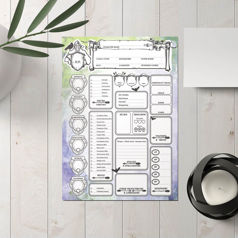 Enchant Your Dnd 5e Game With a Magical Character Sheet - Etsy