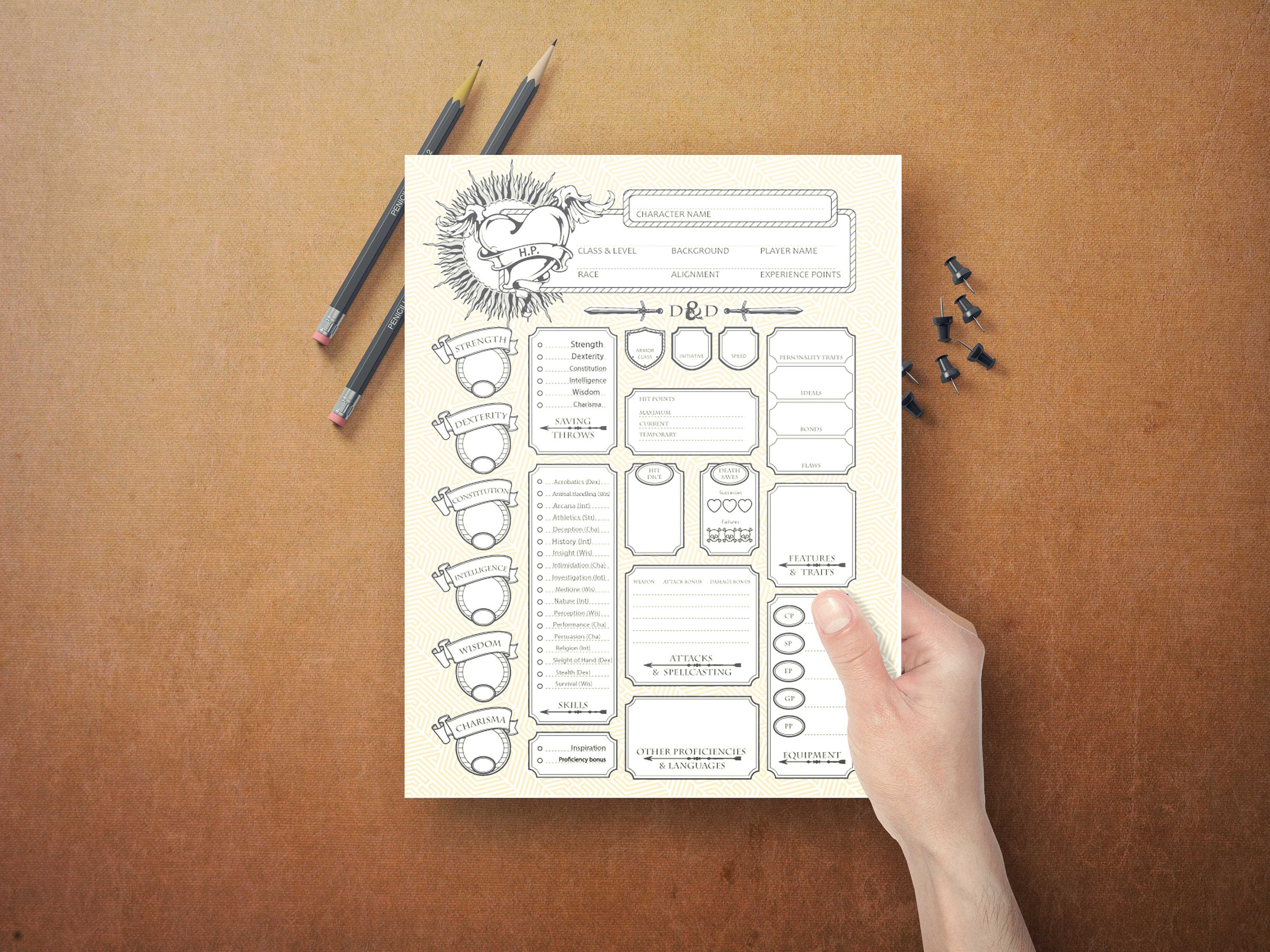 Jump Into Your Adventure: Ultimate Dnd Character Sheet Printable PDF - Etsy