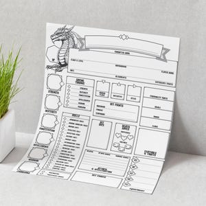 Dnd 5e Universal Character Sheet PDF - Printable Non-editable RPG Tool ...
