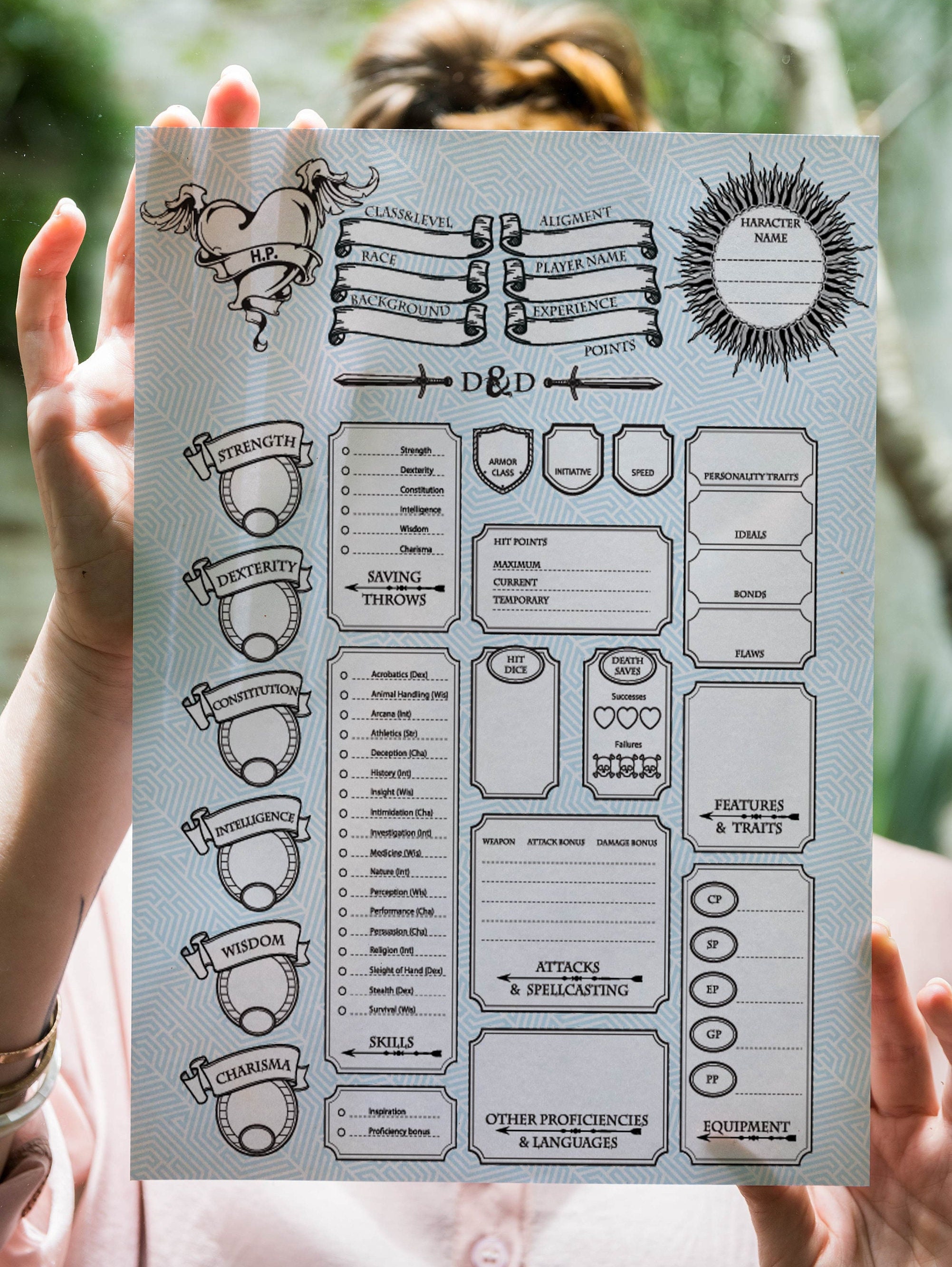 One-size-fits-all D&D Character Sheet: A Sleek and Stylish Way to Track ...