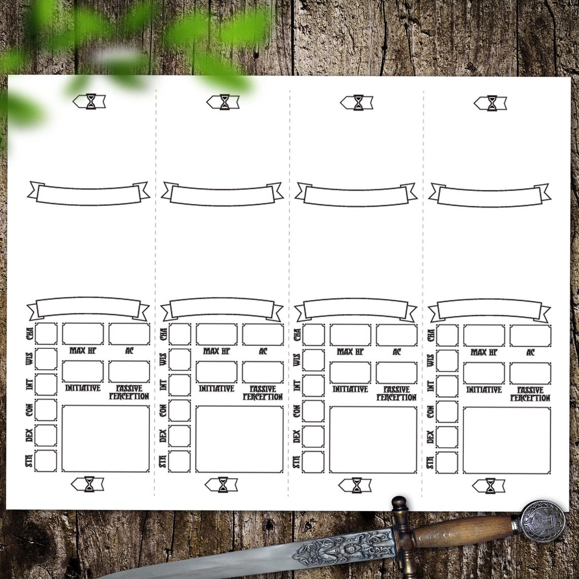 Dnd Initiative Tracker PDF | Printable Combat Order Sheet | Digital ...