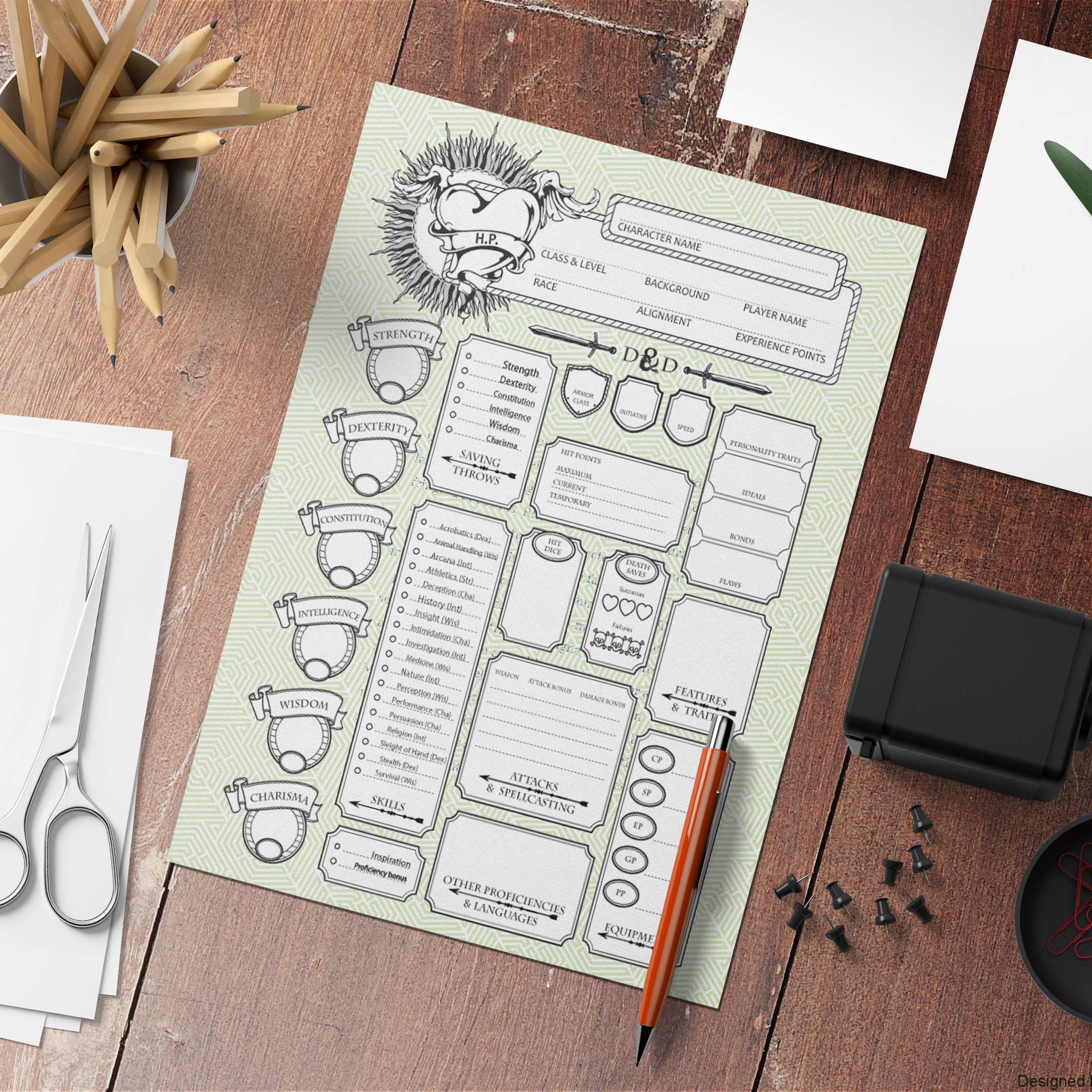 Enchanting Dnd Character Sheet: Your Gateway to a Magical Realm ...